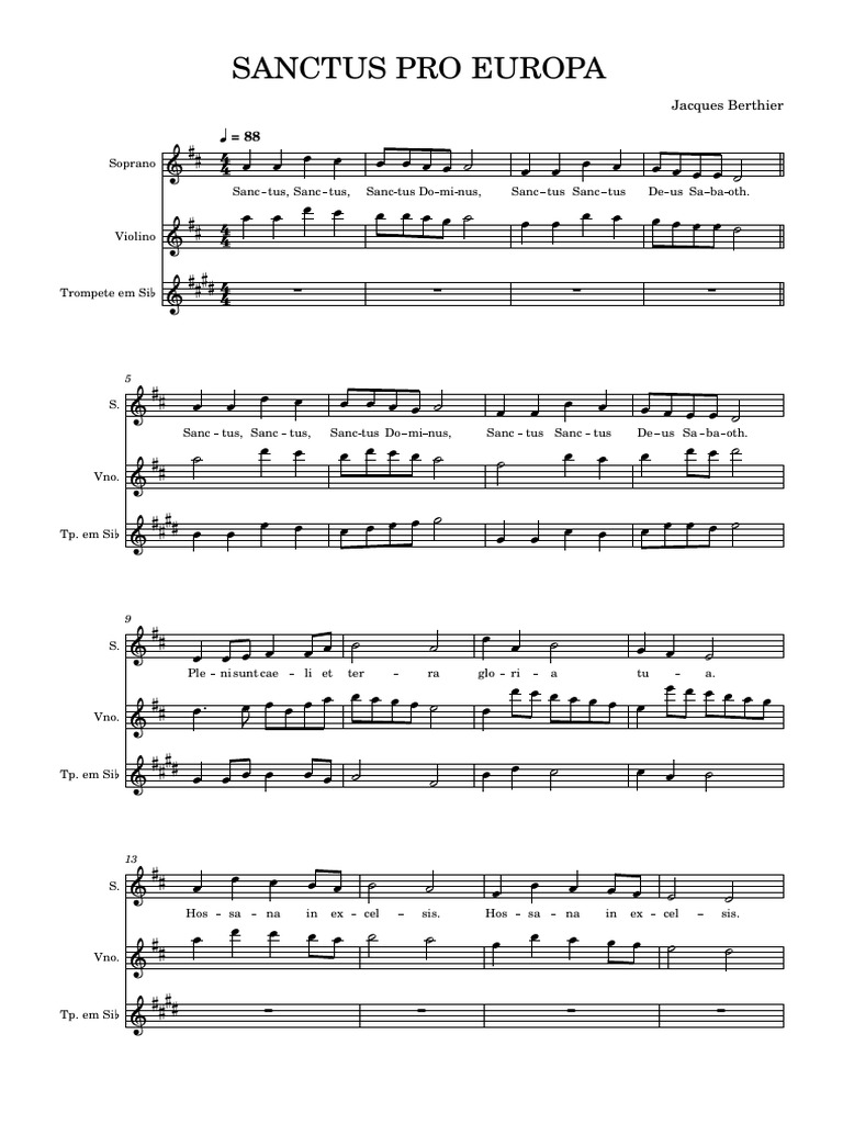 Sanctus - Pro Europa | PDF