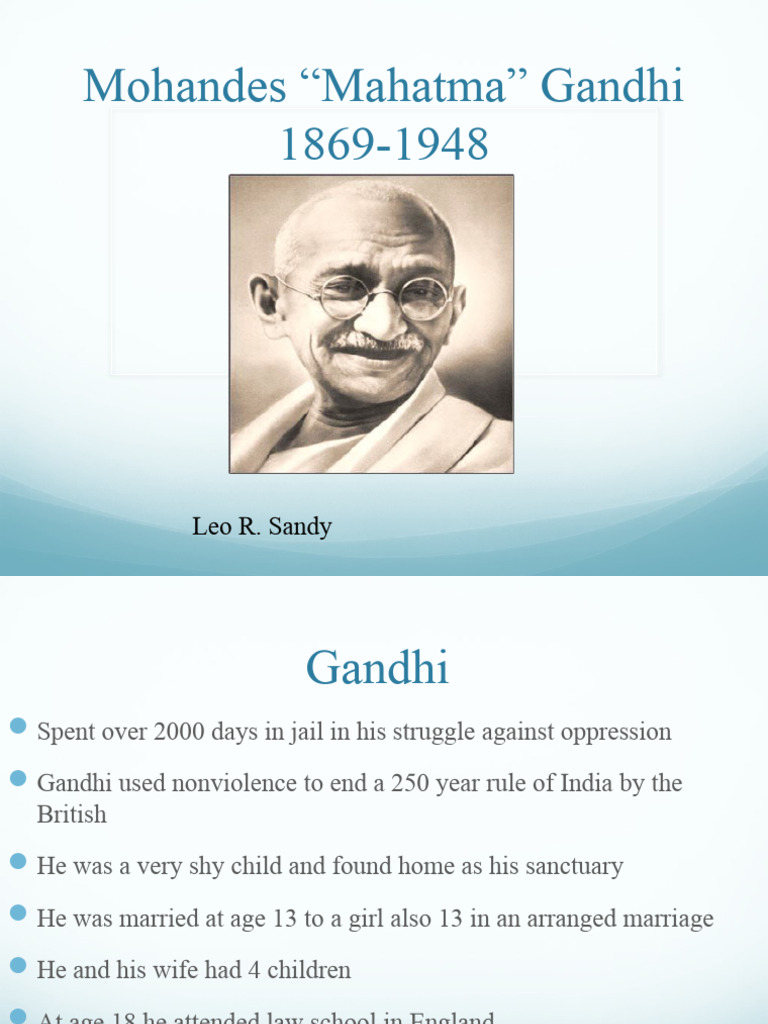 Gandhi Powerpoint (1) | Download Free PDF | Mahatma Gandhi | British Raj