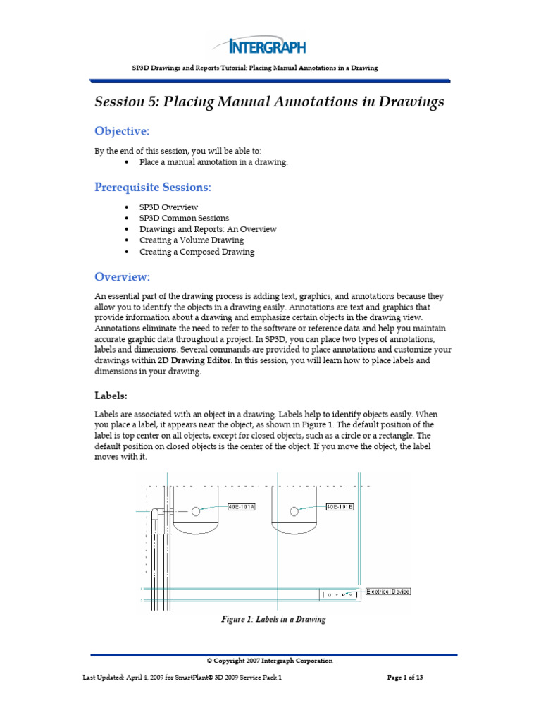 SP3D - Drawings and Reports - S5 - Tutorial | PDF | Distance | Angle