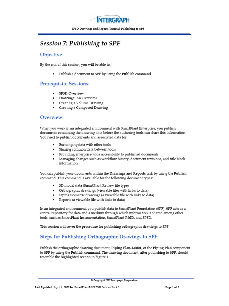 SP3D Drawings and Reports S7 Tutorial | PDF | Computing | Information ...