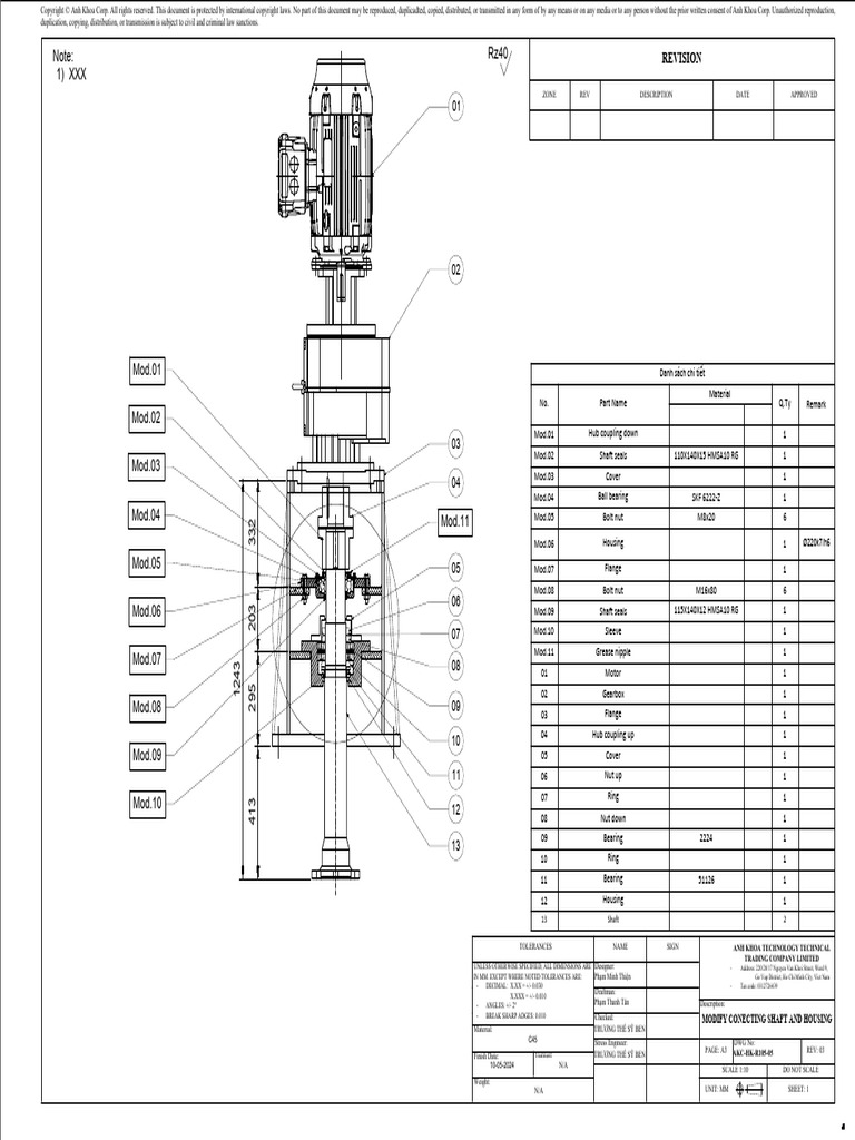 AKC-HK-R105-01 Conecting Shaft and Housing Modify Update Rew 2 - Model ...