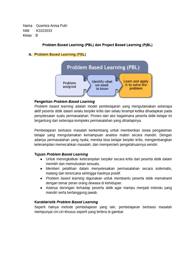 PBL vs PjBL: Metode Pembelajaran Efektif | PDF | Karier & Perkembangan