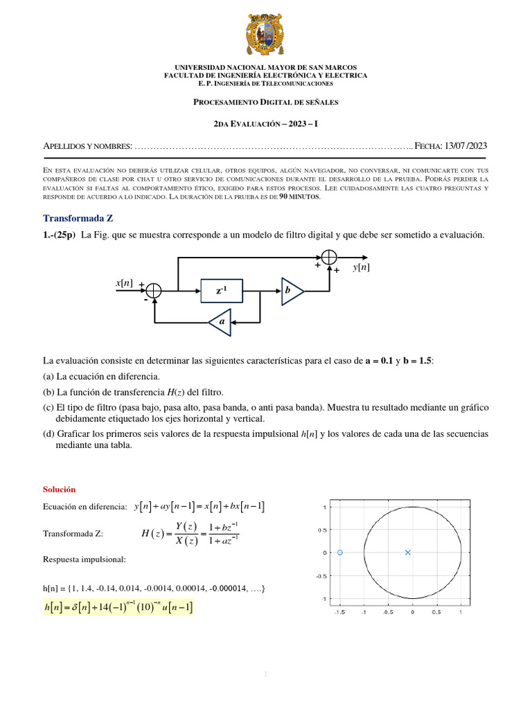[PDS_2023_I] 2daEvalParcial_a | Descargar gratis PDF | Electrónica ...