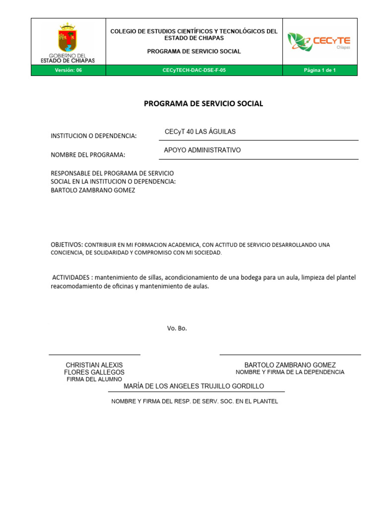 5 Programa de Servicio Social | PDF