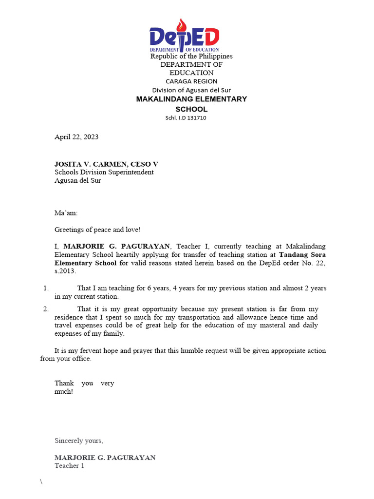 INTENT-LETTER-FOR-TRANSFER | PDF