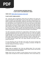 Flight Attendant Scripts | PDF | Seat Belt | Aviation