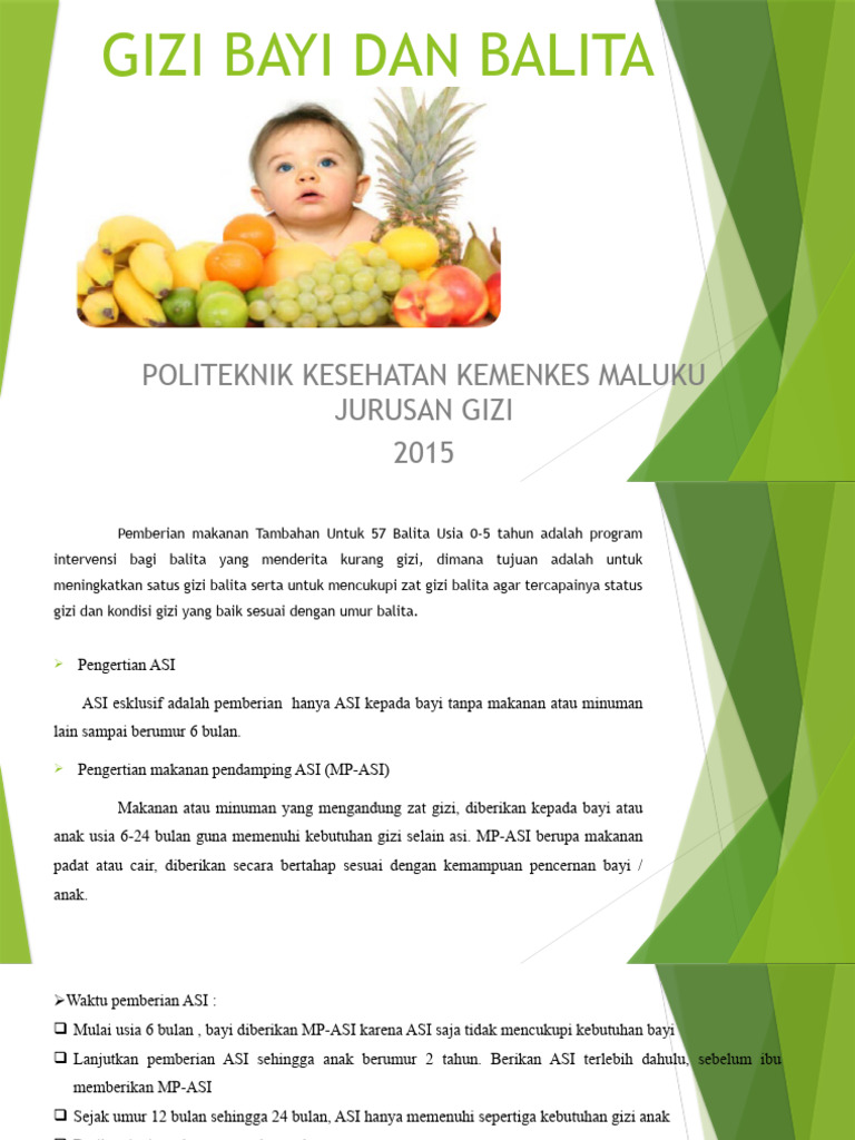 Gizi Bayi Dan Balita | PDF