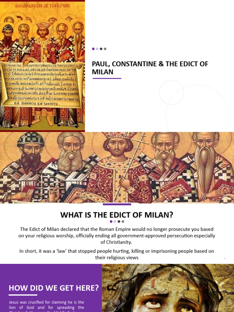 Paul, Constantine & The Edict of Milan | PDF | Paul The Apostle ...