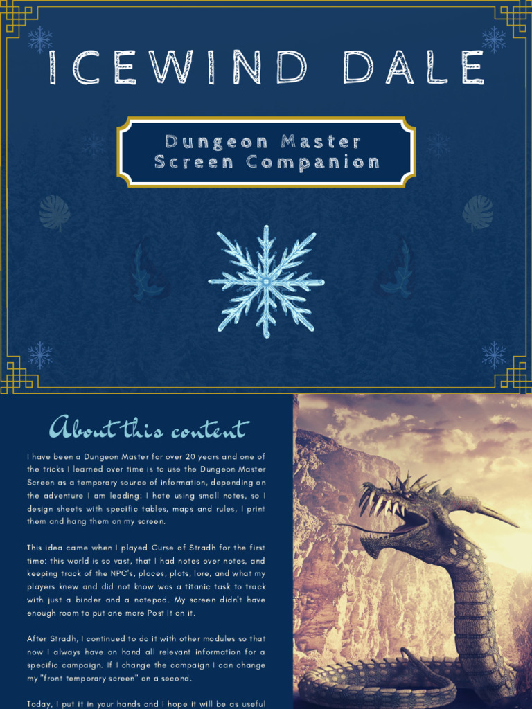 2653852-Icewind_Dale_Screen | PDF | Dwarf (Dungeons & Dragons) | Forgotten Realms