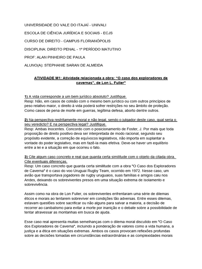 O Caso Exploradores de Cavernas - Stephanie Saran | PDF | Moralidade ...