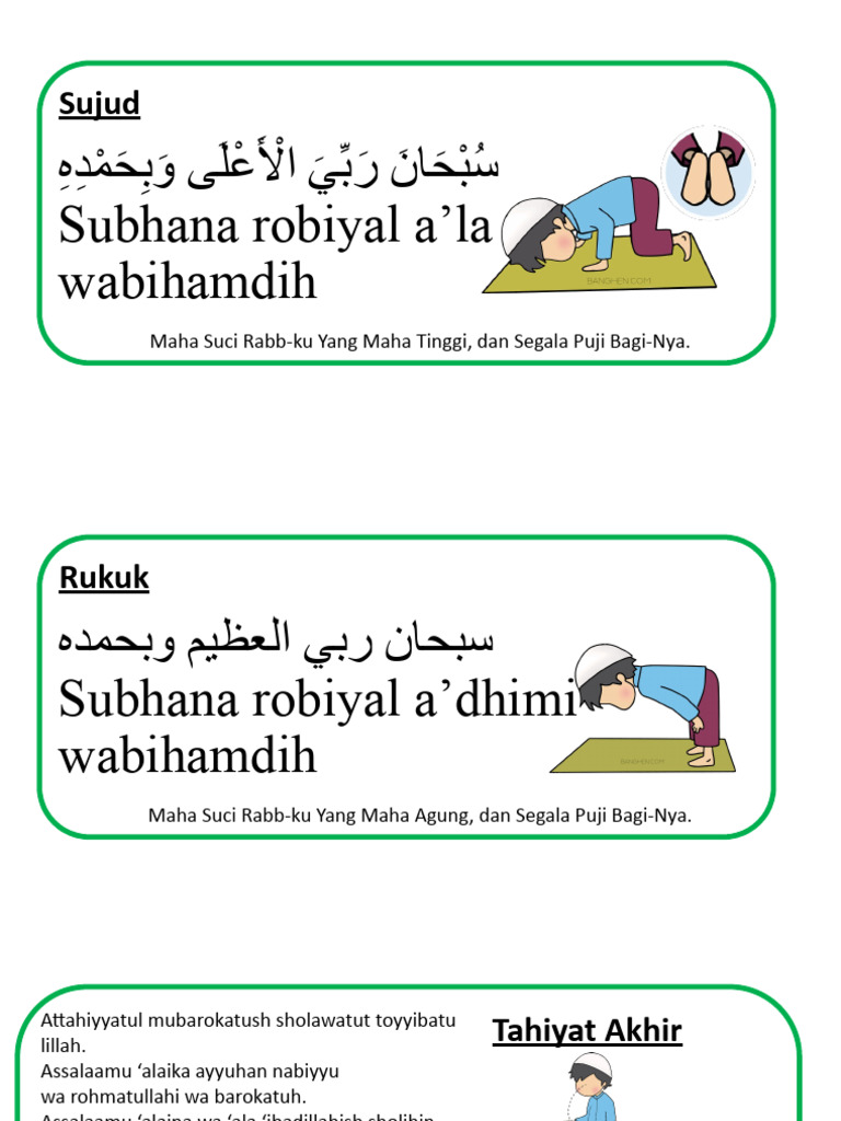 Bacaan Sholat Lengkap untuk Anak | PDF | Religion & Spirituality