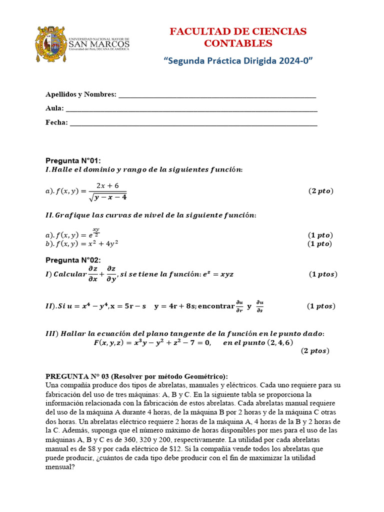 Segunda Practica Dirigida Mat-Ii | PDF | Informática | Tecnología
