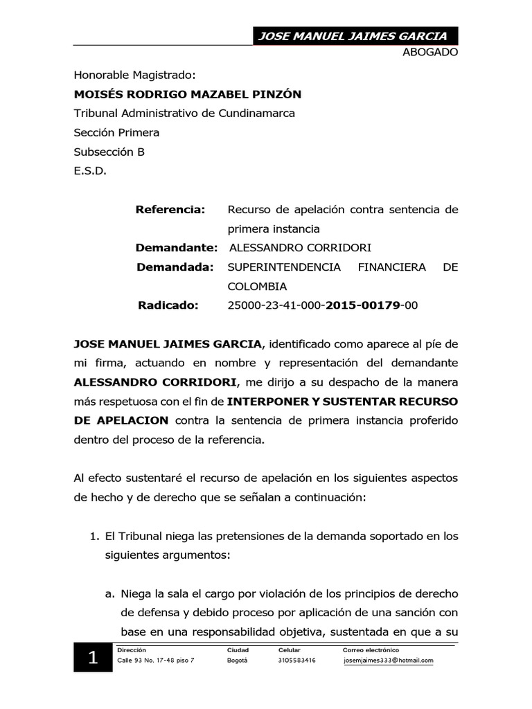 Recurso de Apelación en Caso Corridori | PDF | Debido al proceso | Derecho penal