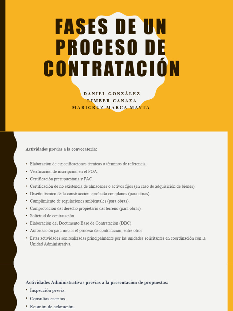 Fases de Un Proceso de Contratación | PDF
