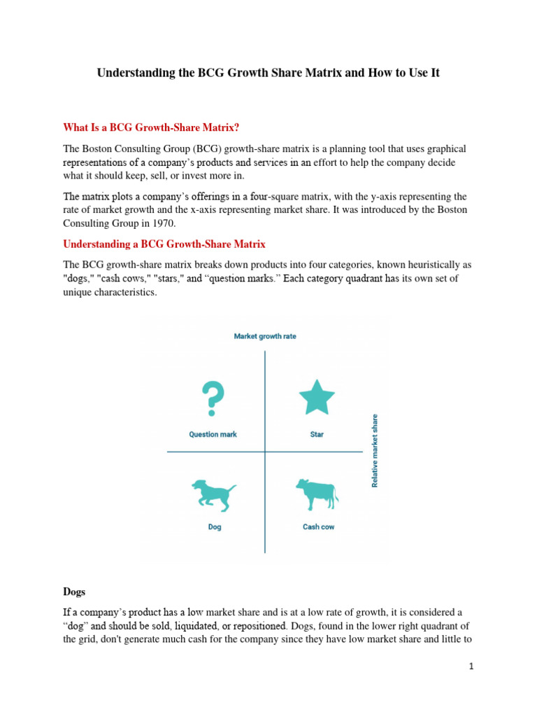 Understanding The BCG Growth Share Matrix and How To Use It | Download ...