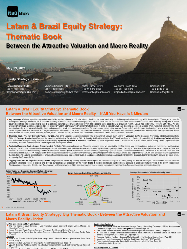 Itau Equity Strategy Thematic Book 20240513 | PDF | Valuation (Finance ...