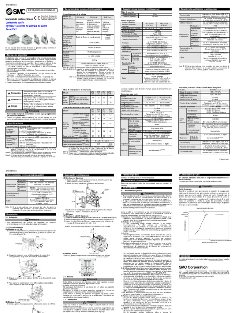 Im zk2 Smx04es | PDF | Resistencia Eléctrica y Conductancia | Presión