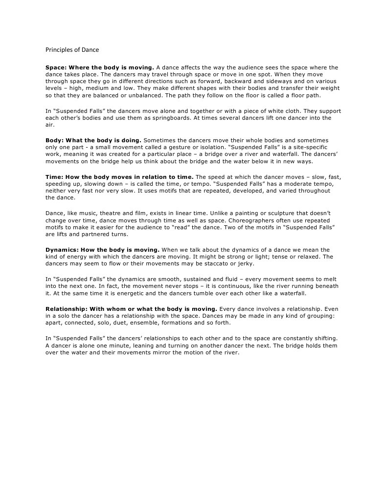 Principles of Dance | PDF