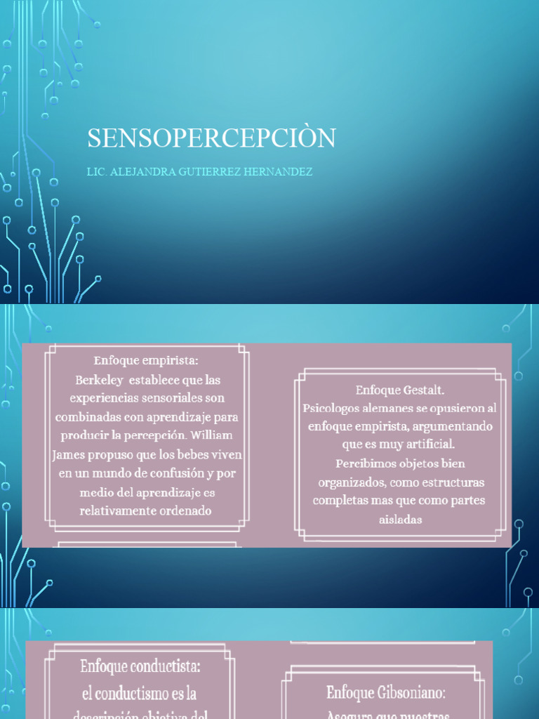 Sensopercepciòn | PDF | Percepción | Experiencia
