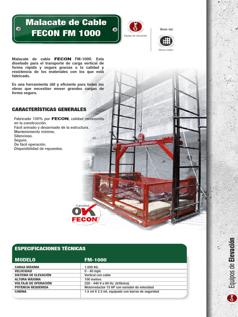 Dokumen.tips Malacate de Cable Malacate de Cable Fecon Fm 1000 Fecon Fm 1000 Malacate De | PDF