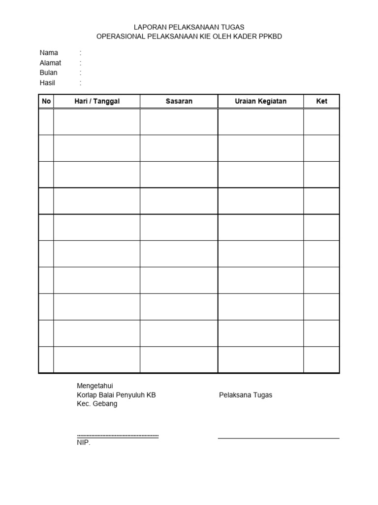 Contoh Lembar Daftar Hadir PPKBD | PDF | Kesehatan Holistik