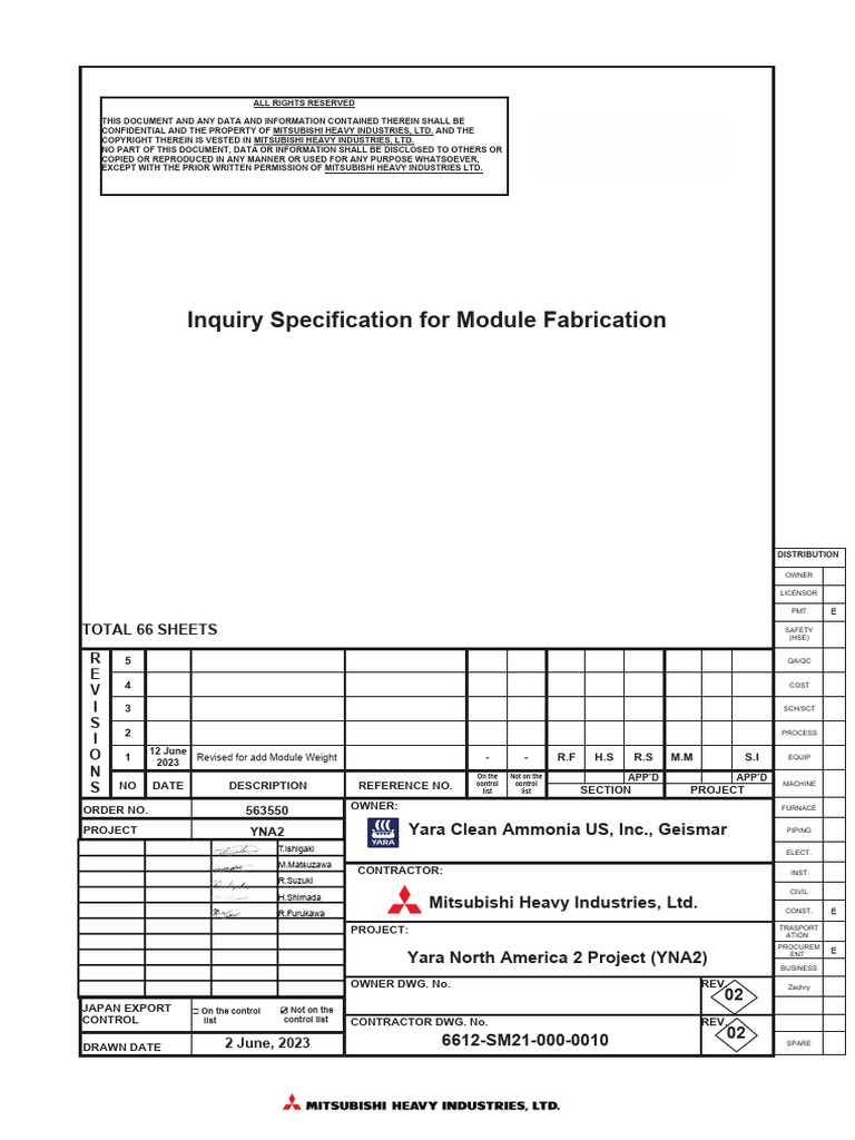 6612 - SM21-000-0010 - Rev02 - 01weight | PDF | Specification ...