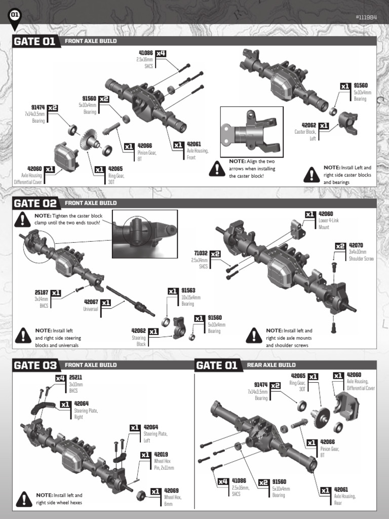 Dokumen - Tips Gate 01 Front Axle Build Associated Electrics Gate 01 ...