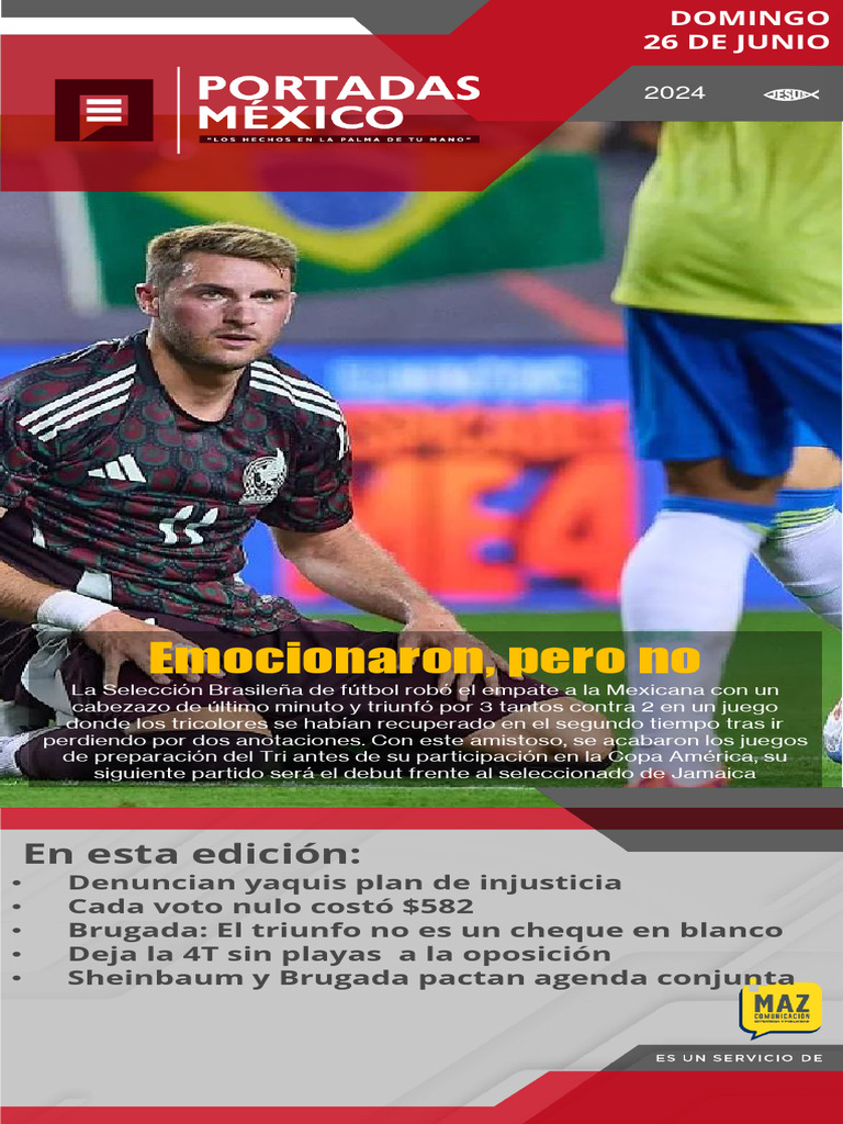 Portadas México 090624 | PDF | Equipos deportivos nacionales | Deportes