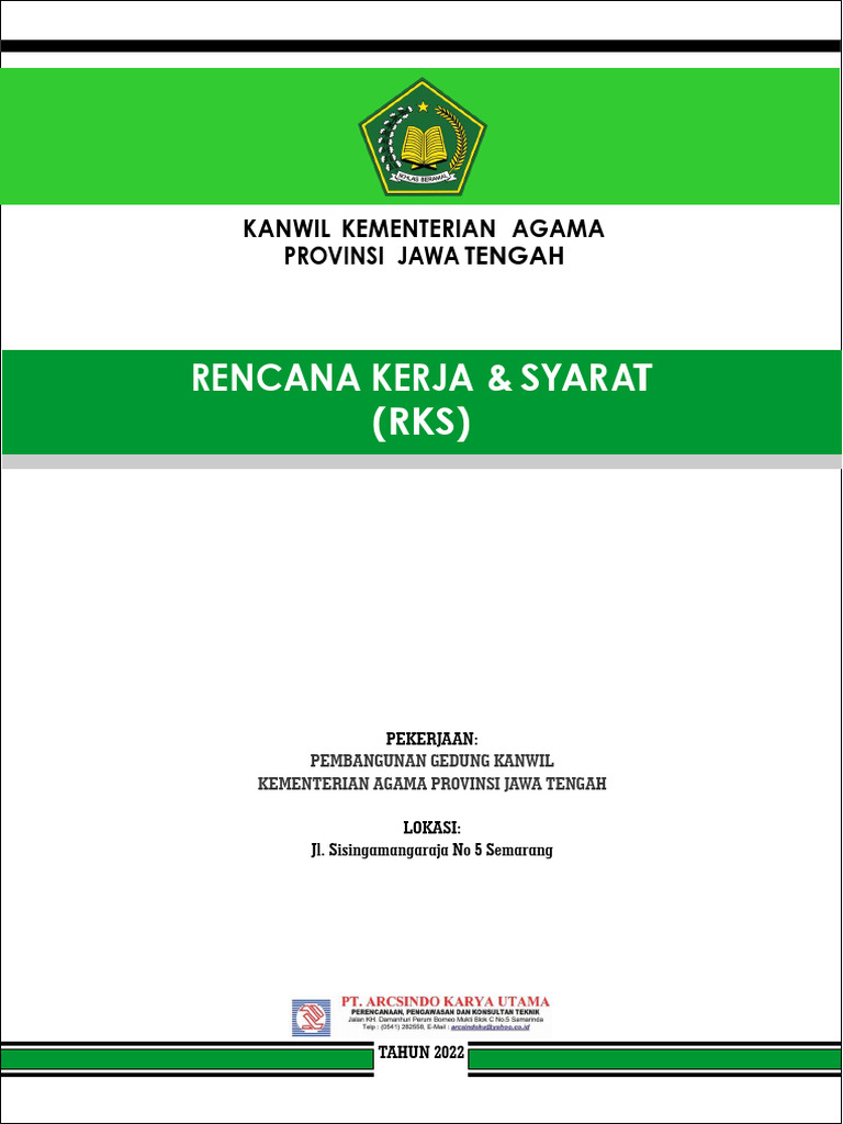 RKS Struktur Arsitektur Mep Kanwil | PDF