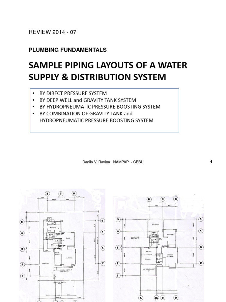 2014 - 007 Sample Piping Layouts of A Water Supply | PDF | Water Supply ...