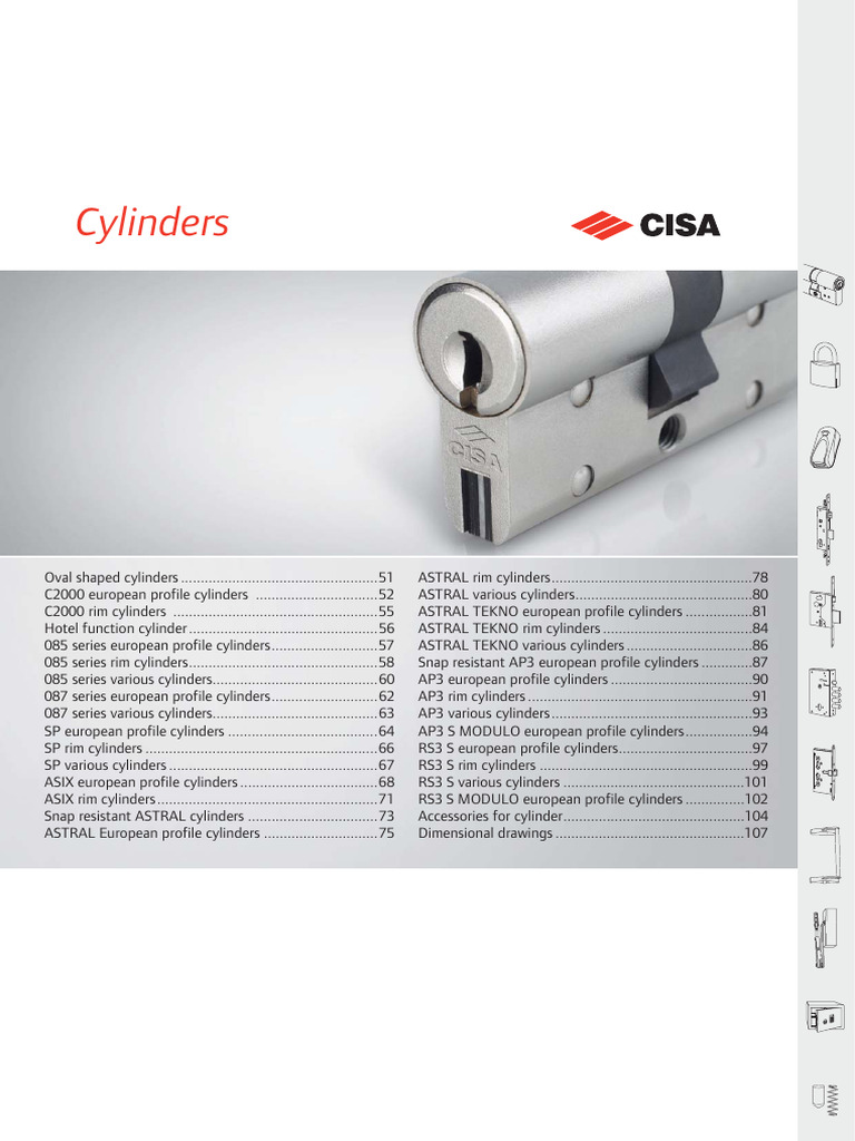 CISA Cylinder Specifications Guide | PDF