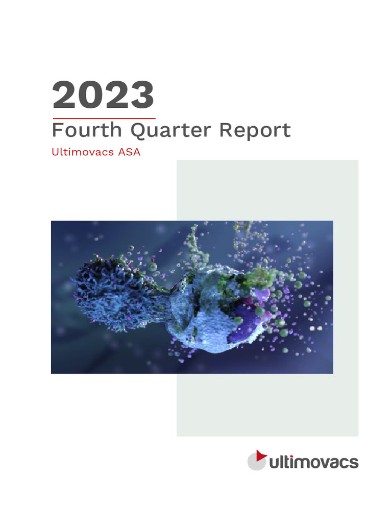 Ultimovacs ASA Q423 Report | PDF | Clinical Trial | Cancer