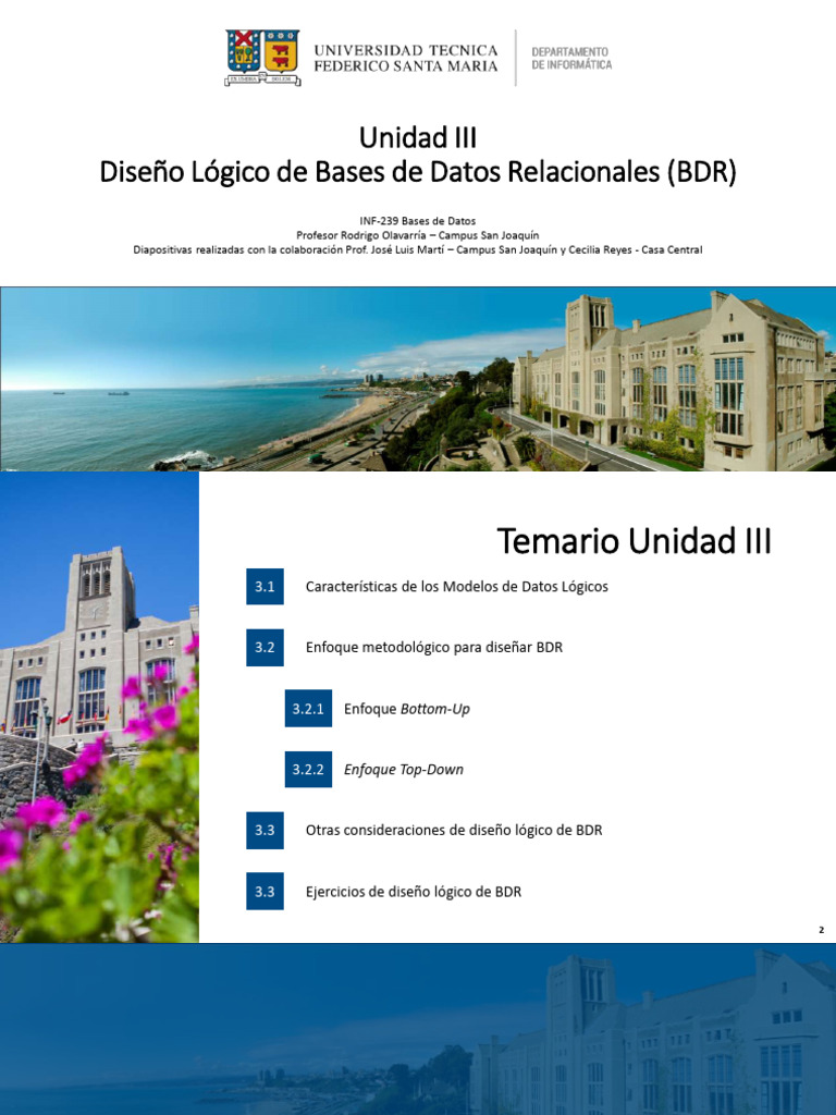 Unidad 3 - Diseño Lógico de Bases de Datos Relacionales | PDF | Base de datos relacional ...