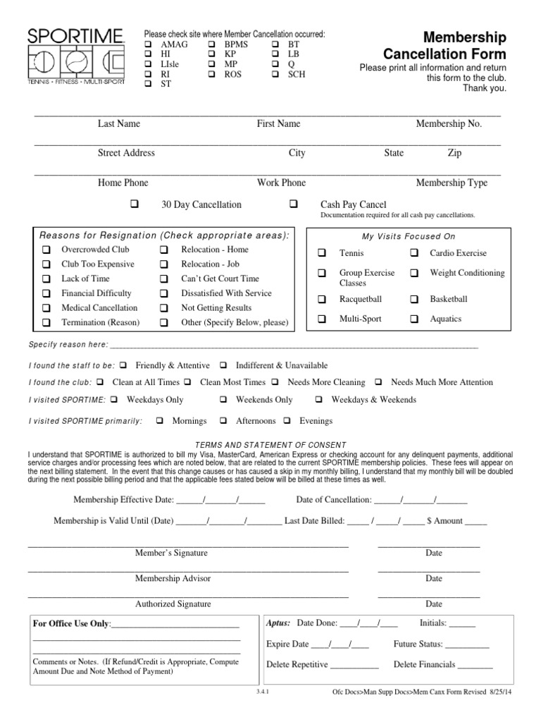 3 4 1 Member Cancellation Form | PDF | Fee | Visa Inc.