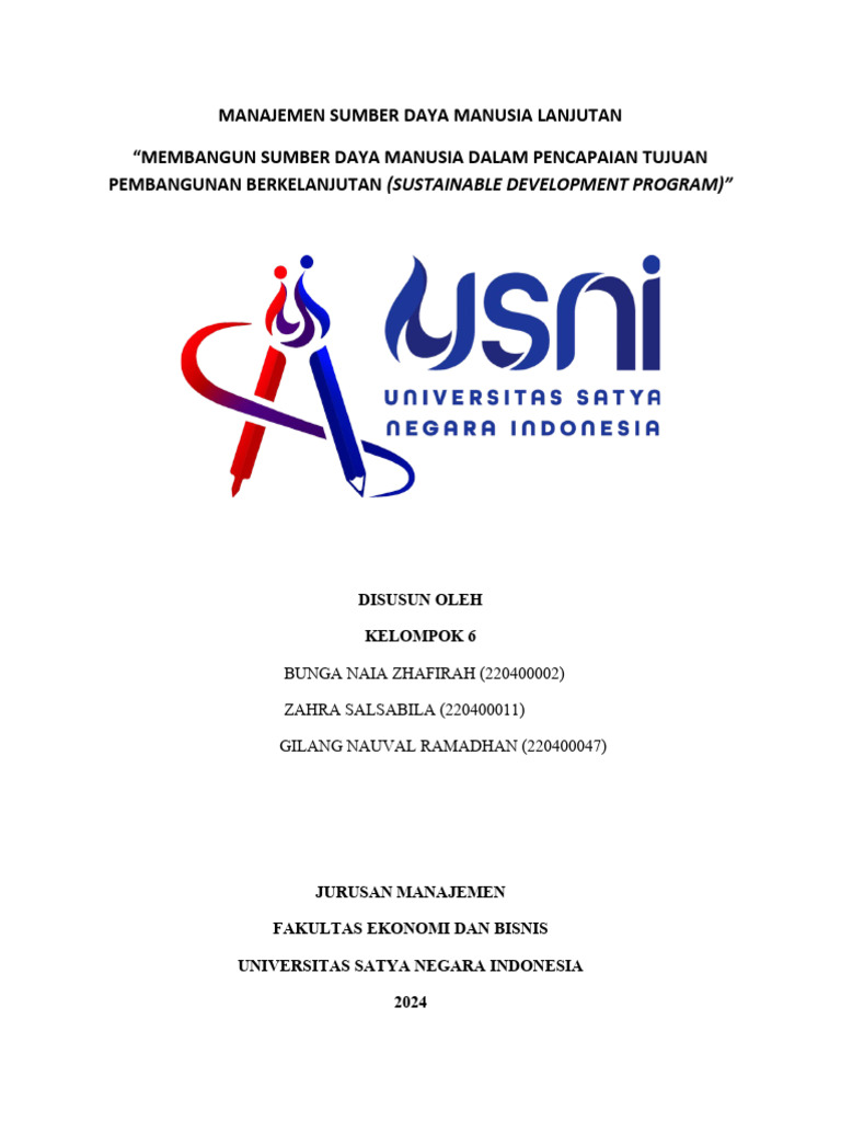 MSDM KEL 6 - SDM SDGs | PDF