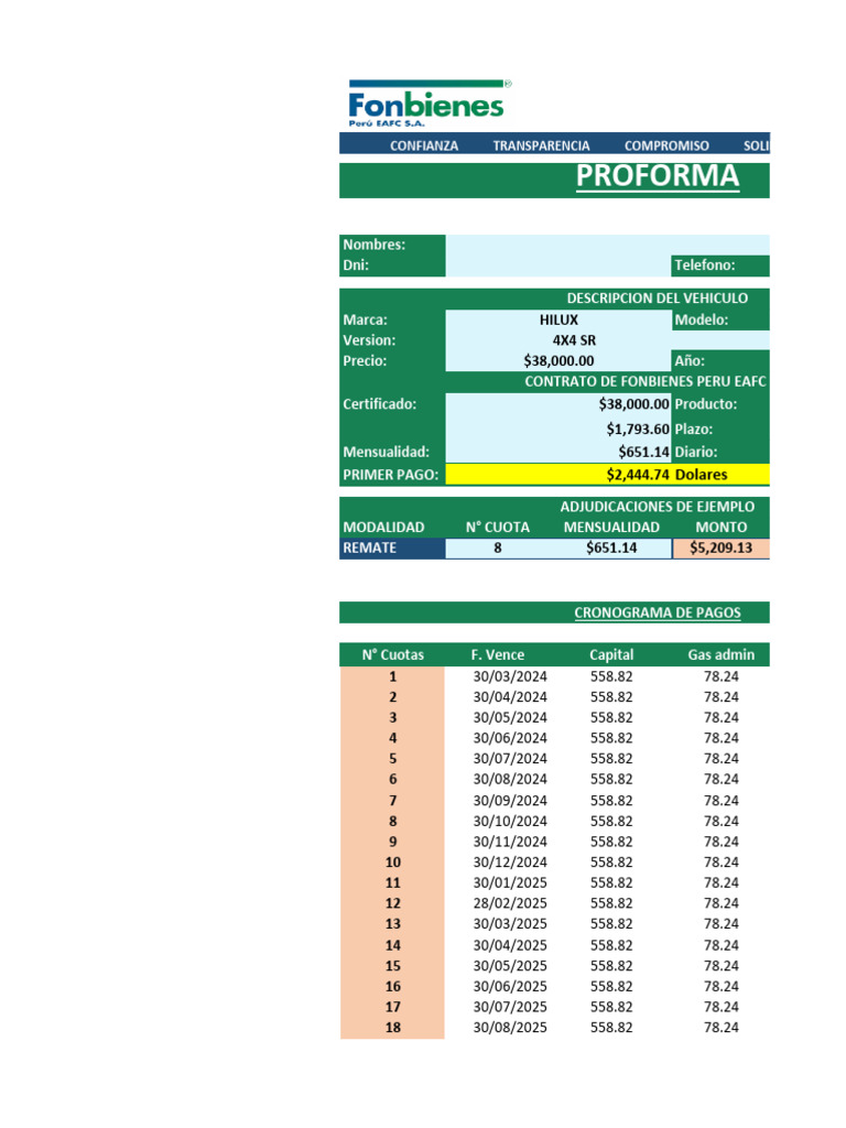 Proforma | PDF