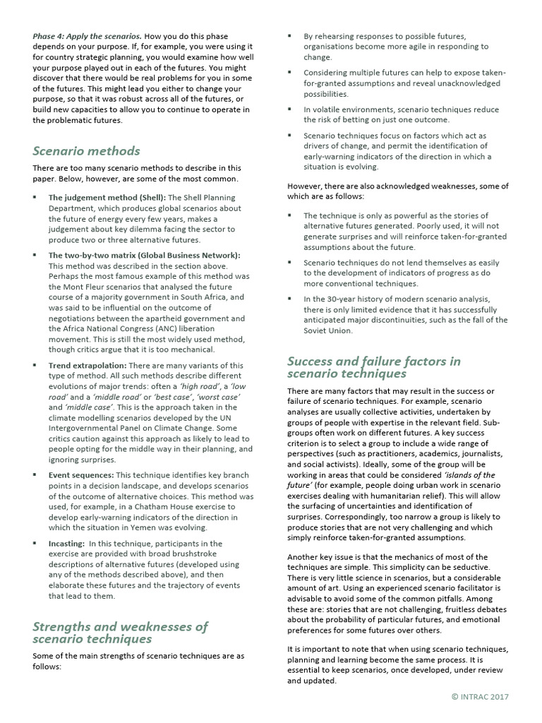 Scenario Planning Part-2 | PDF | Scenario Planning