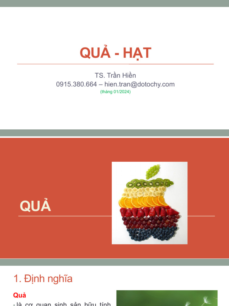 Chương 4.2. CƠ QUAN SINH S N - QU Và H T | PDF