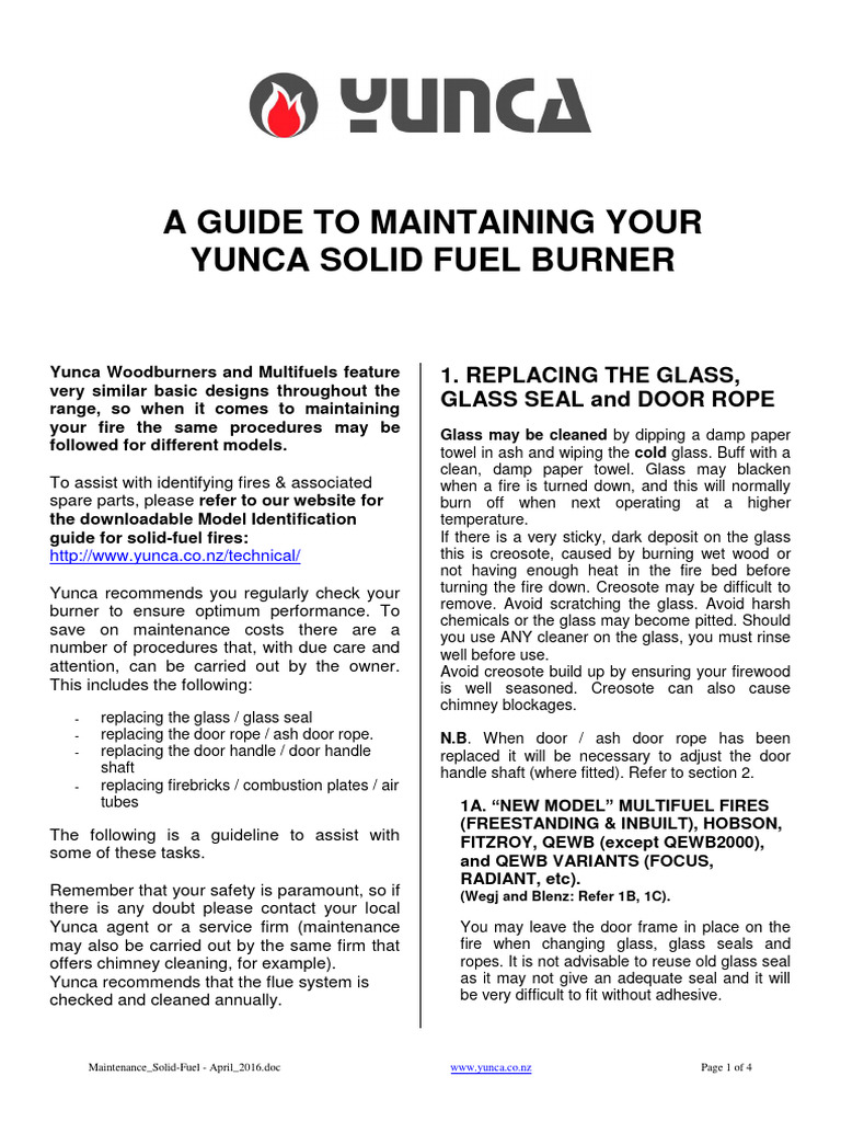 Maintenance Solid-Fuel | PDF | Door