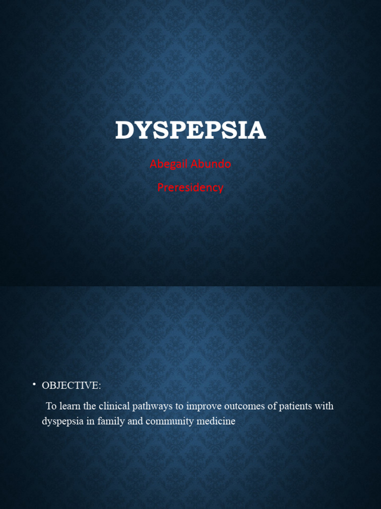 Dyspepsia Final | Download Free PDF | Indigestion | Gastroenterology