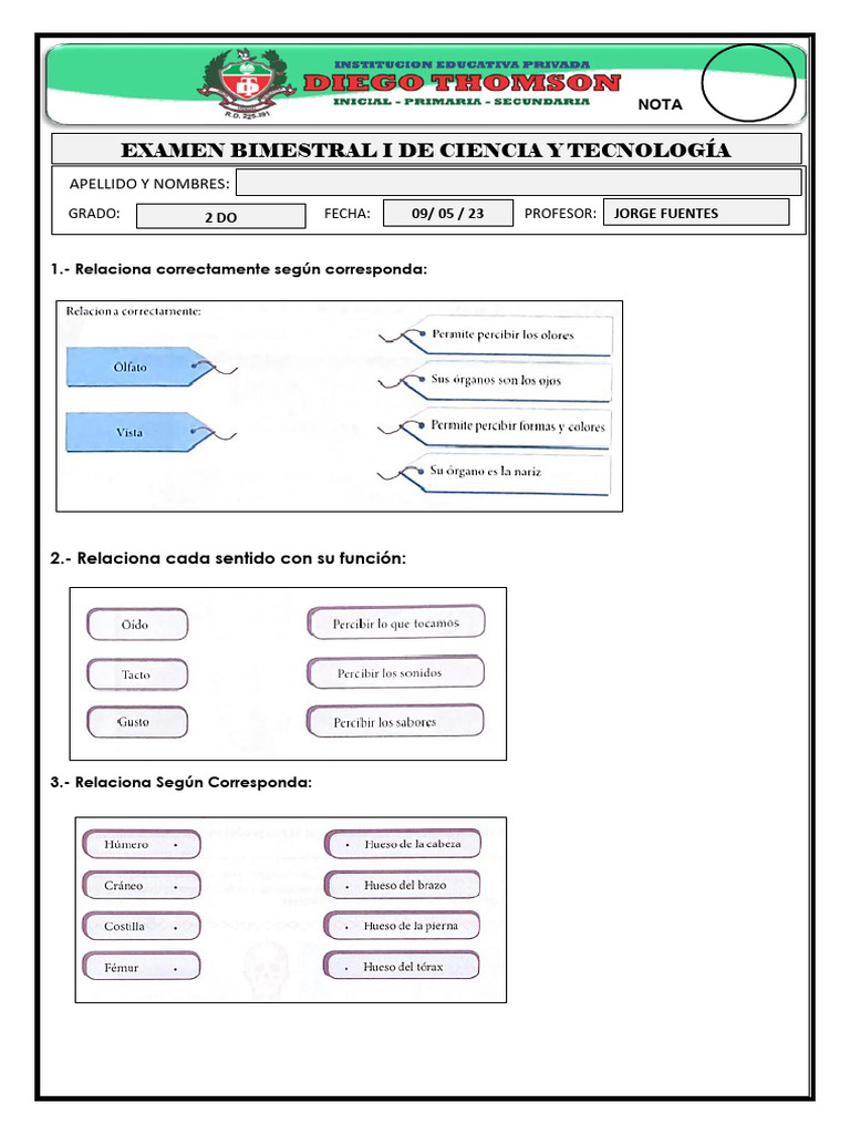 Examen de Ciencia y Tecnología | PDF | Estudios de idiomas extranjeros