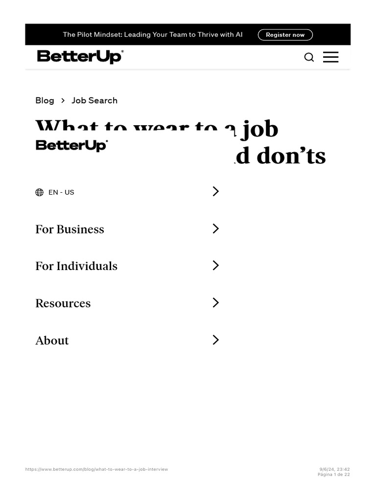 What To Wear To A Job Interview - Dress For Success | PDF | Clothing ...