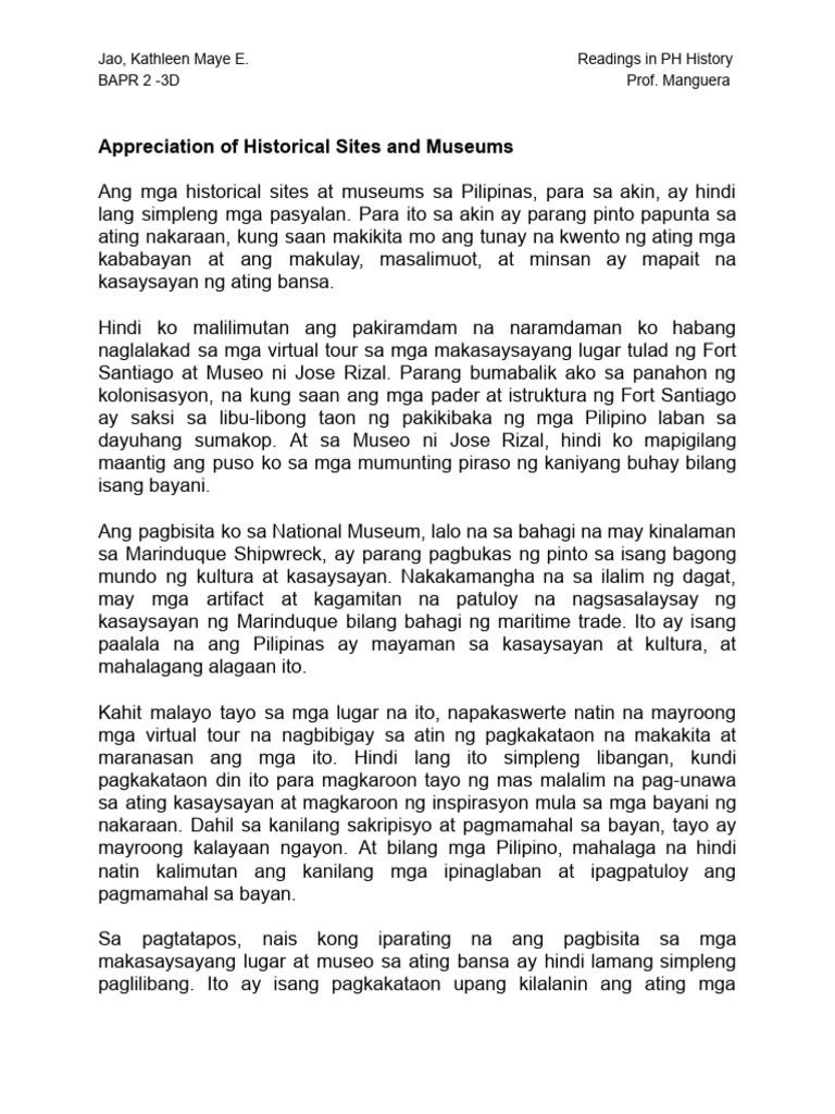 Jao Riph Reflection#3 | PDF