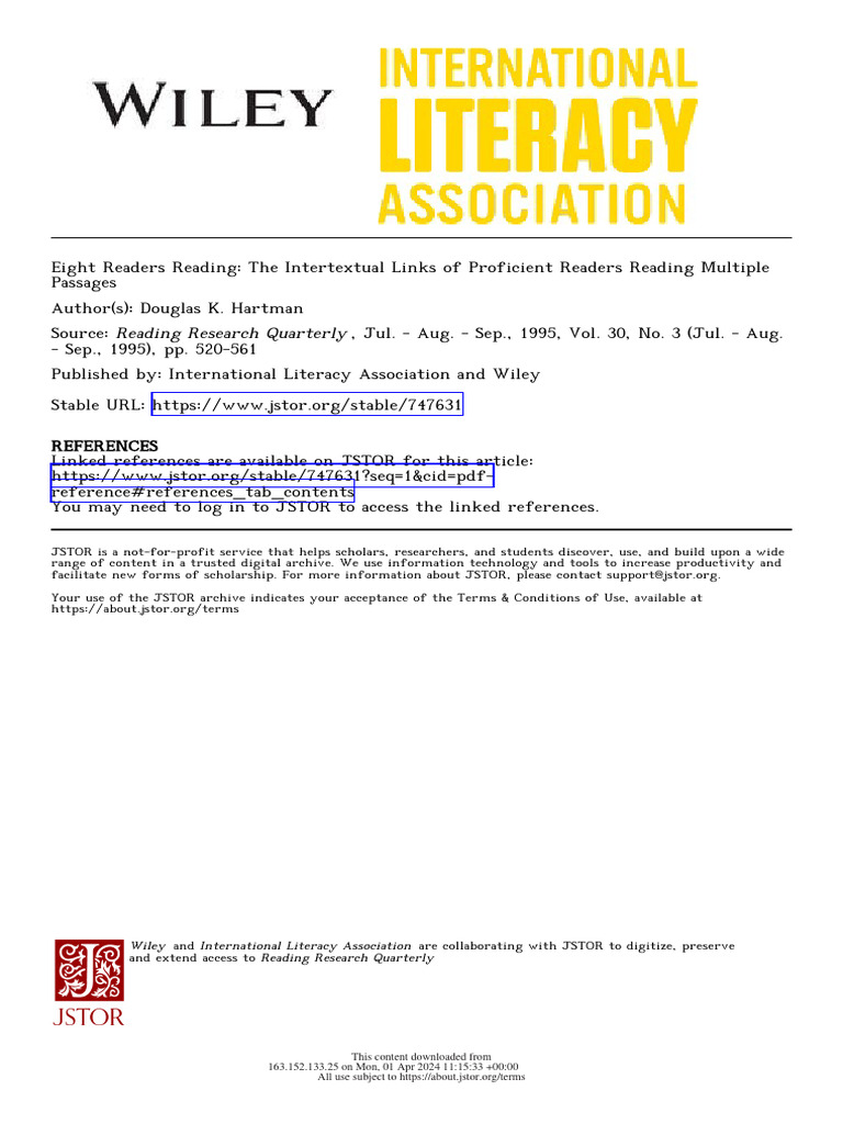 Hardman(1995)Eight readers reading The intertextual links of proficient ...