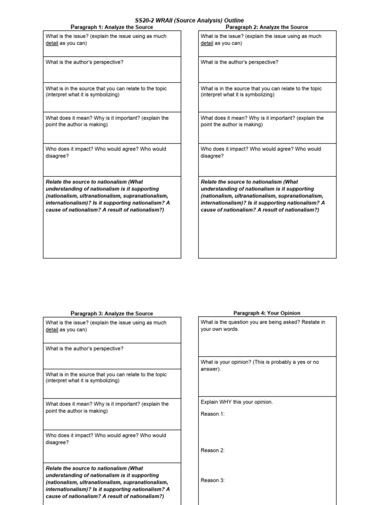 Source Analysis on Nationalism Issues | PDF