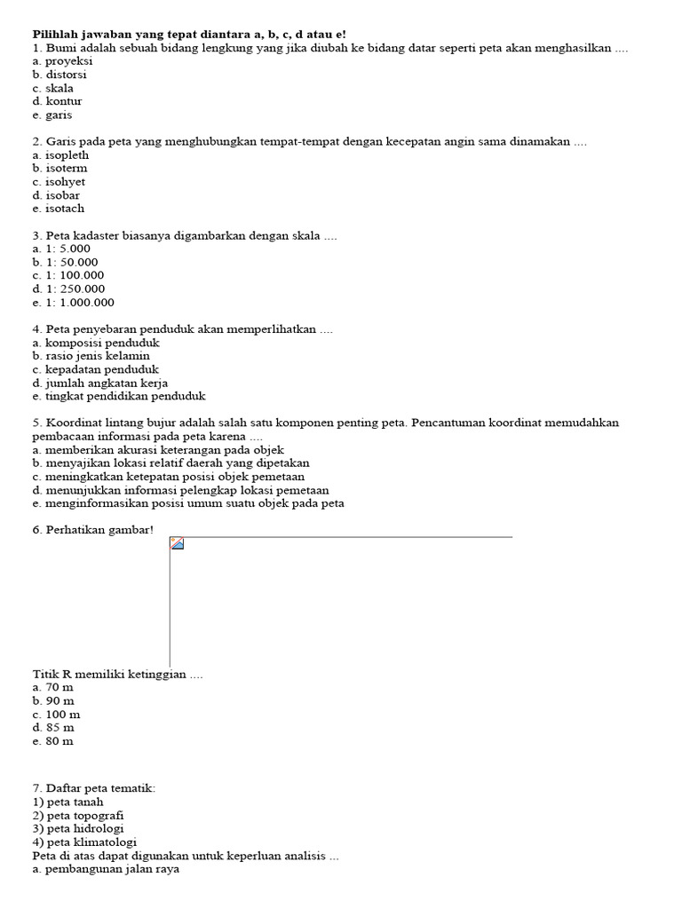 Soal Geografi kelas x Peta-2 | PDF