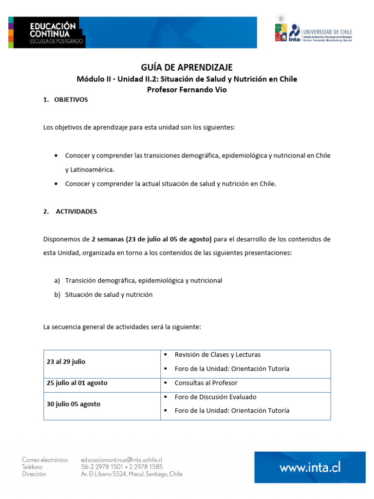 Salud y Nutrición en Chile: Módulo II.2 | PDF | Obesidad | Salud pública