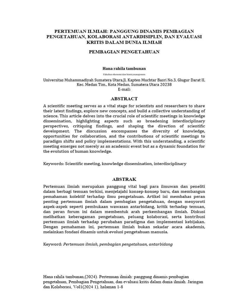 Tugas Hana Rahila Tambunan FEB (UMSU) | PDF