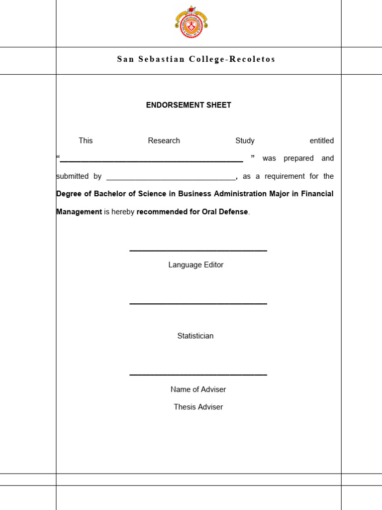 Endorsement Sheet | PDF | Educational Stages | Qualifications