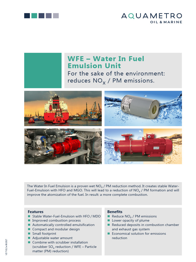 Wfe - Water in Fuel Emulsion Unit: For The Sake of The Environment ...